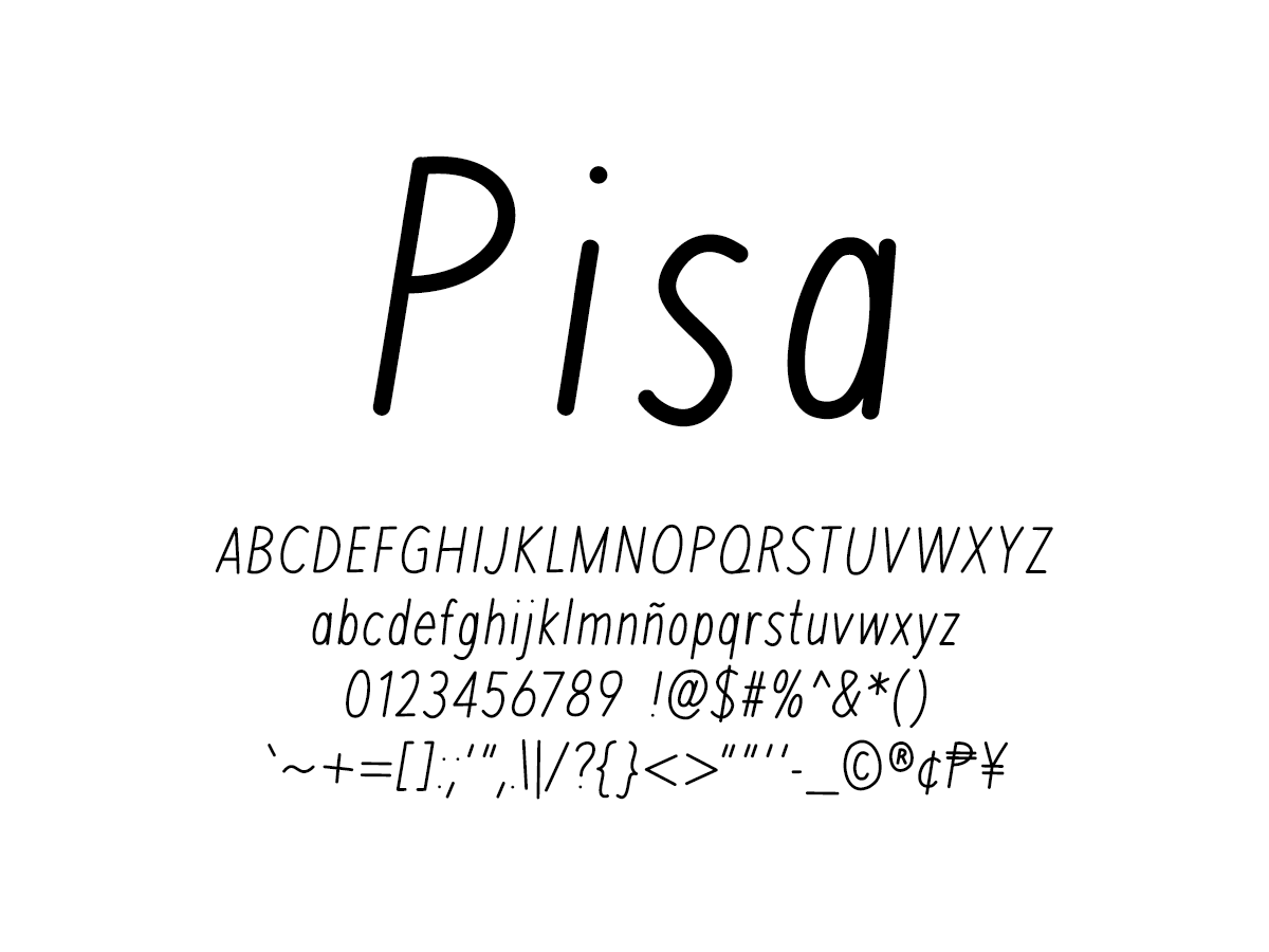 Mix Fonts - Mix Pisa, Mix Pisa Demi & Mix Pisa Lite
